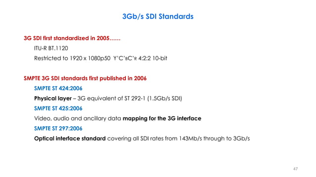 Serial Digital Interface (SDI), From SD-SDI to 24G-SDI, Part 2 | PDF ...