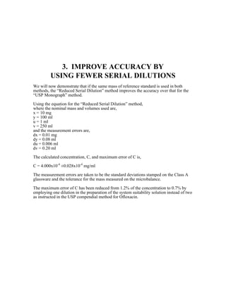 Serial Dilution Vs Accuracy | PDF