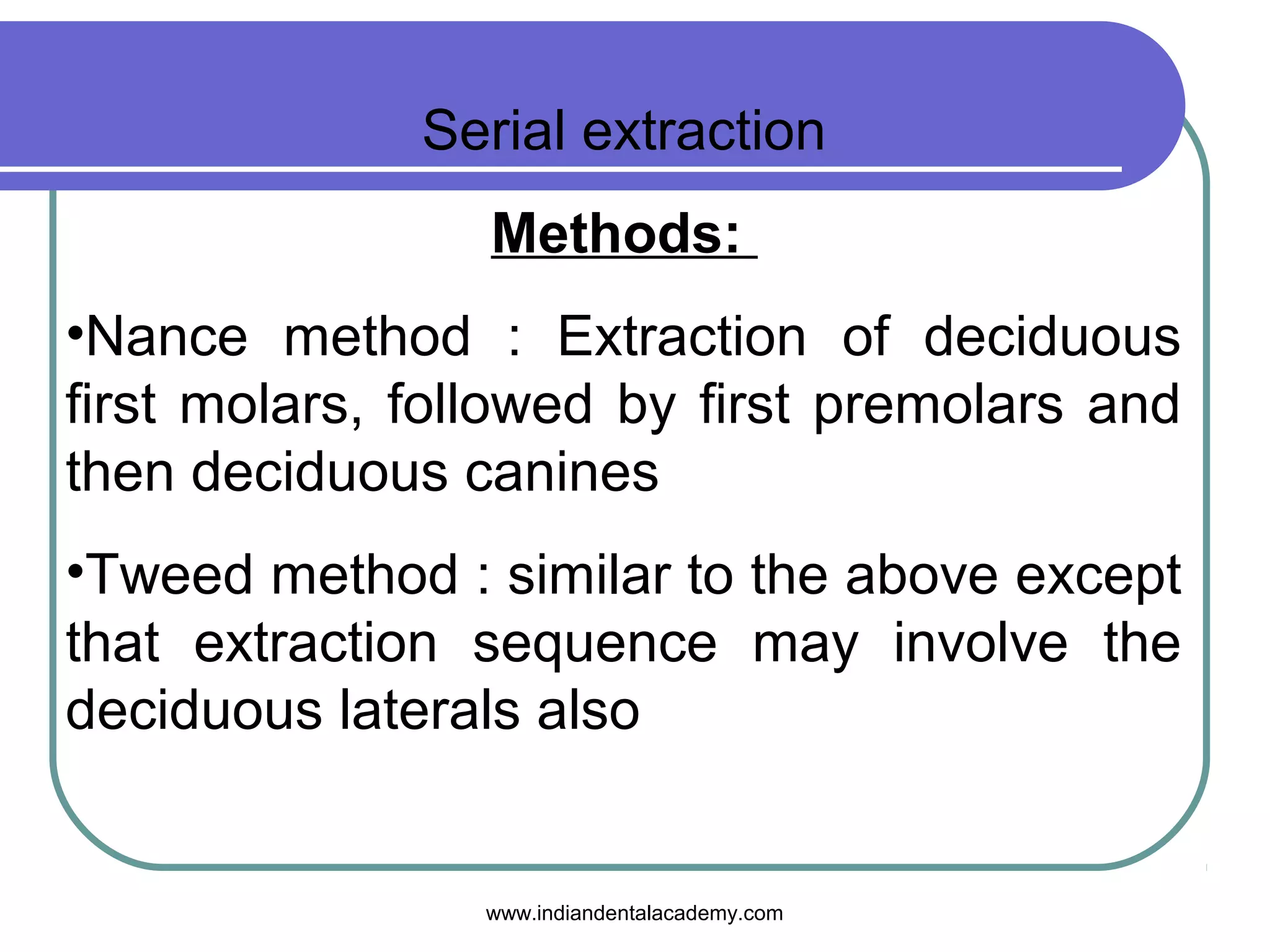 Serial extraction /certified fixed orthodontic courses by Indian dental ...