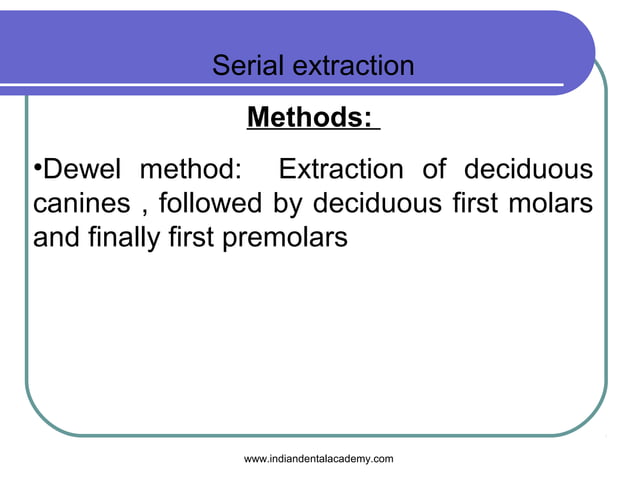 Serial extraction /certified fixed orthodontic courses by Indian dental ...