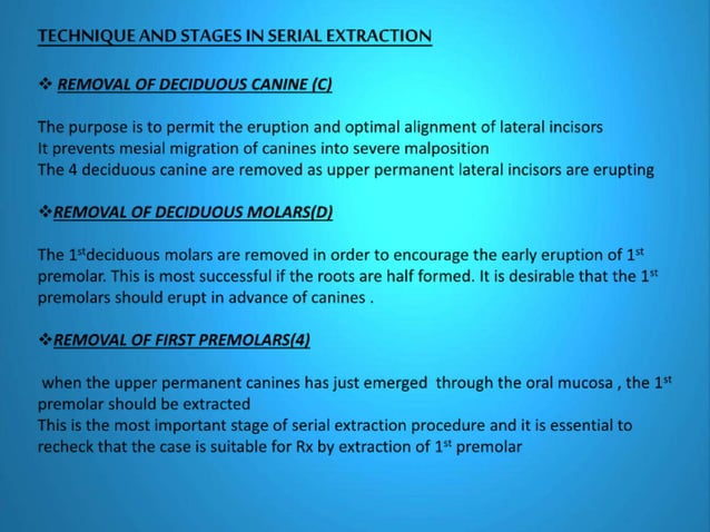 Serial extraction | PPT