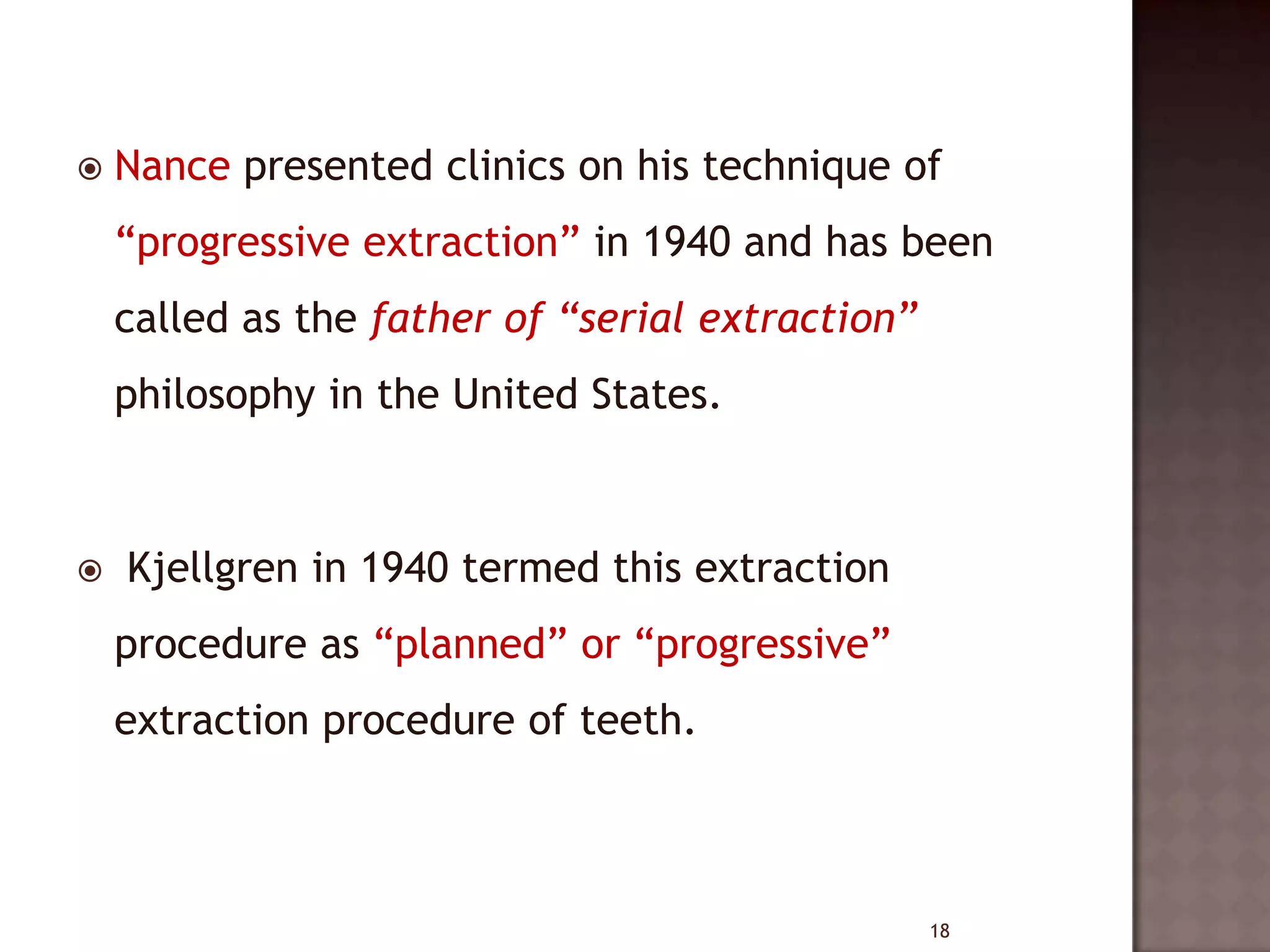 Serial extraction | PPTX