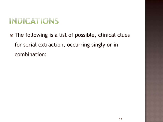 Serial extraction | PPTX