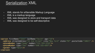 Serialization | PPTX | Programming Languages | Computing