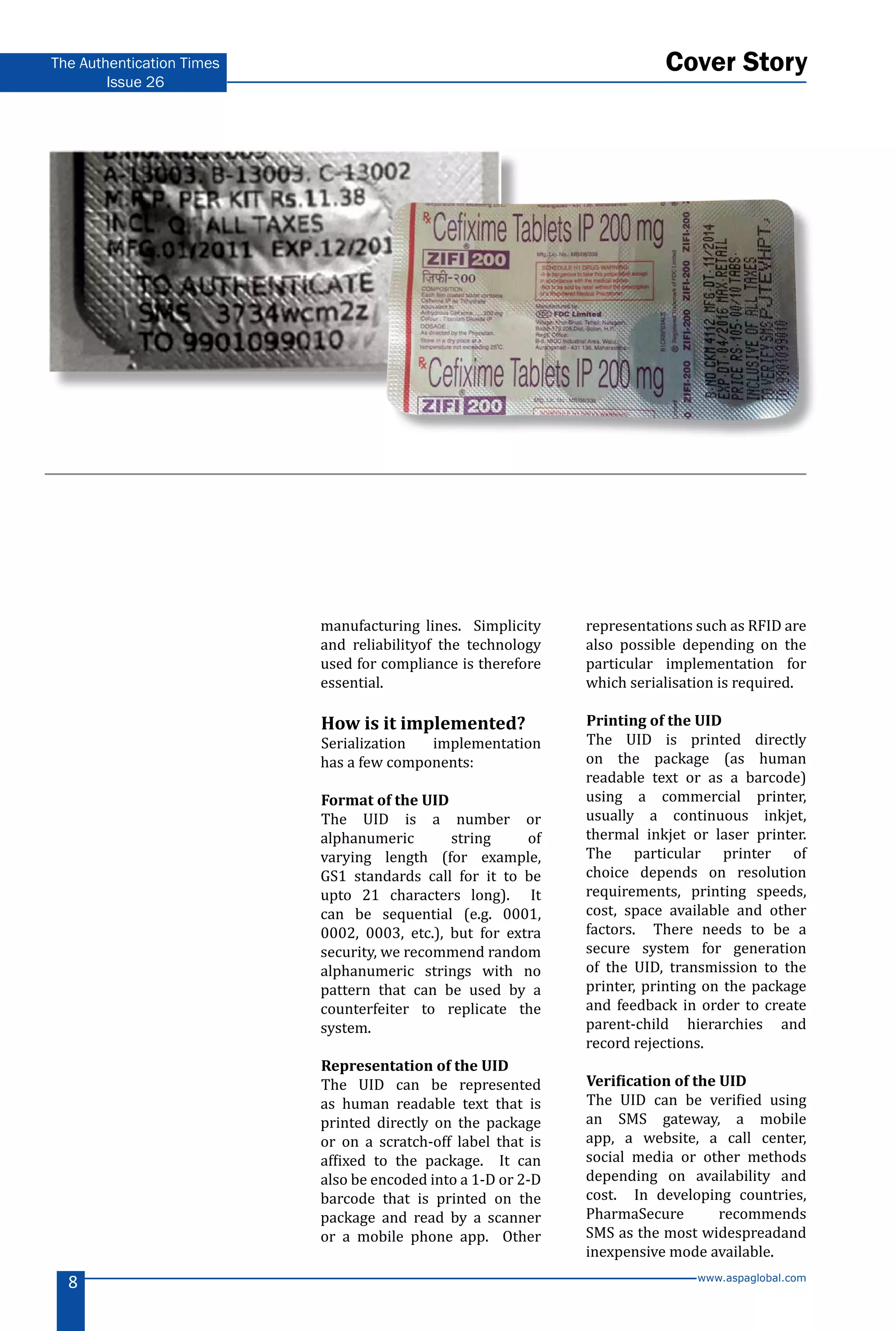 Serialization for the pharmaceutical industry an overview | PDF