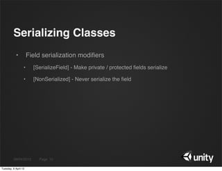 [UniteKorea2013] Serialization in Depth | PPT