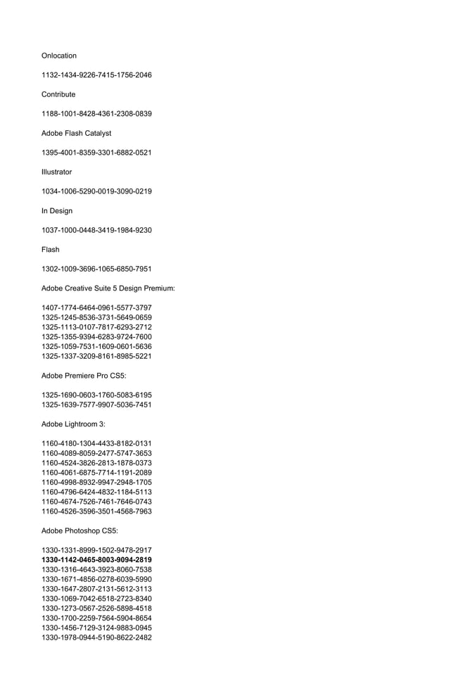 Serial key adobe master collection 5 | PDF