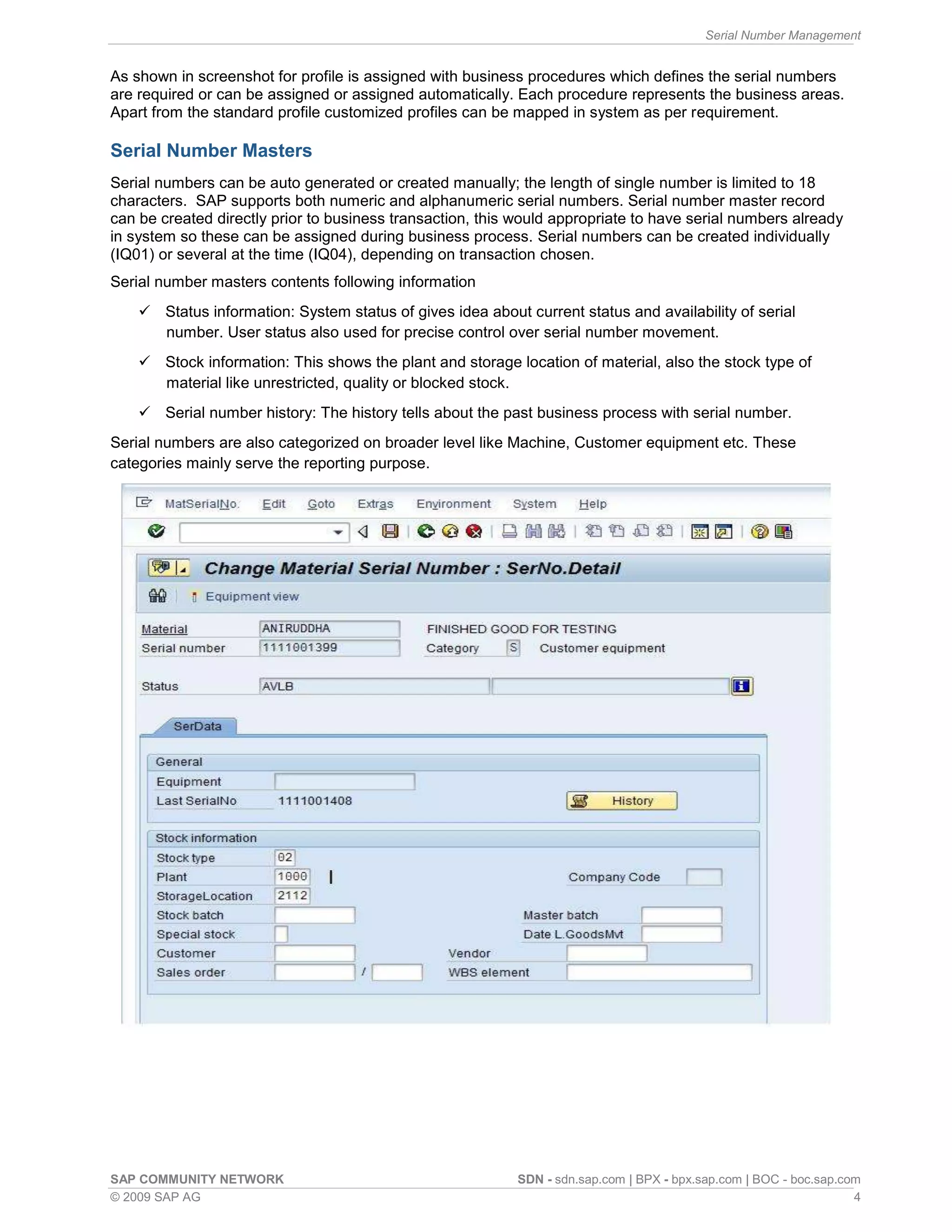 SAP Serial number management | PDF