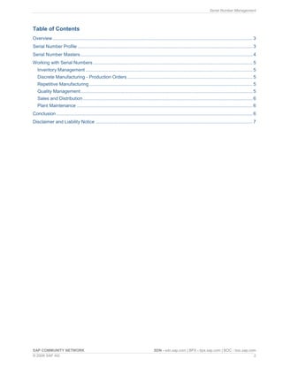 SAP Serial number management | PDF
