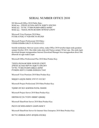 Office 2010 Mak Key: Phiên Bản Và Cách Sử Dụng