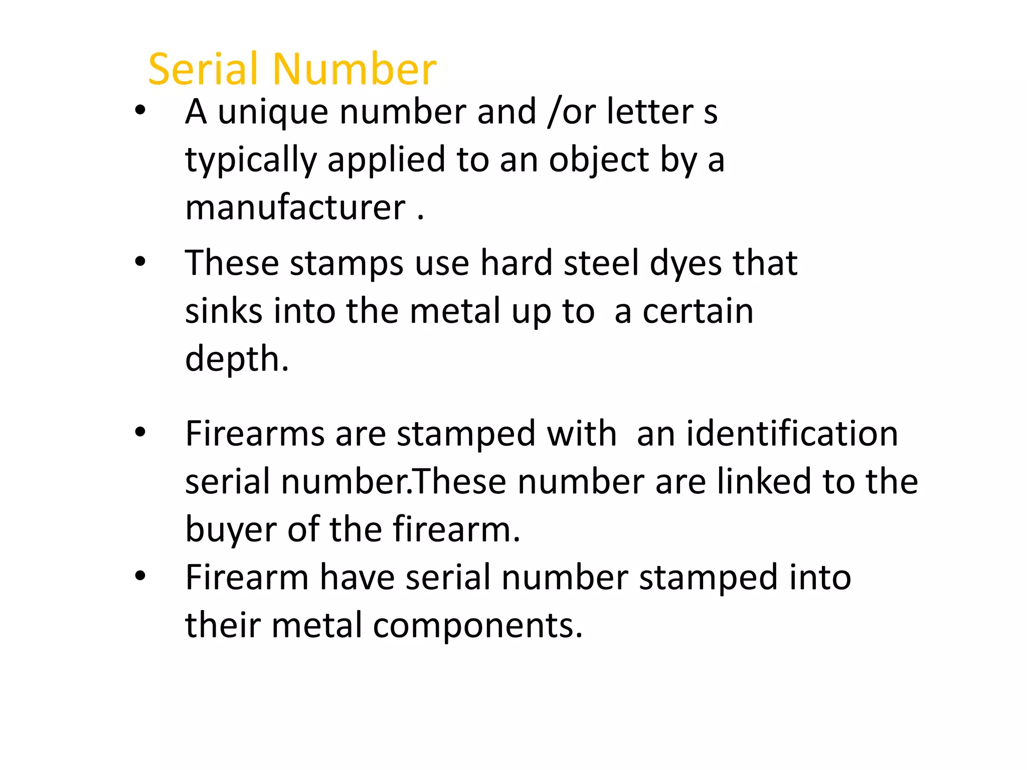Serial number restoration | PPTX