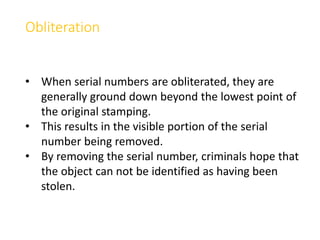 Serial number restoration | PPTX