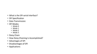 Serial Communication - Serial Peripheral Interface | PPTX