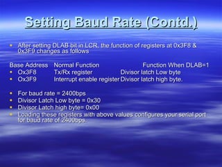 AN INTRODUCTION TO SERIAL PORT INTERFACING | PPT