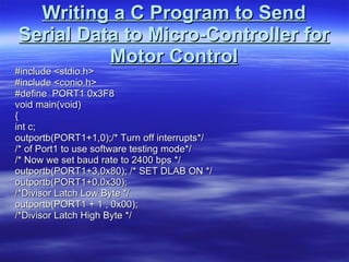 AN INTRODUCTION TO SERIAL PORT INTERFACING | PPT