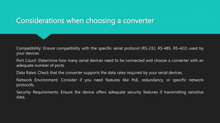Serial to Ethernet Convertor- Case Communications | PPT | Free Download