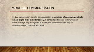 Serial vs Parallel communication & Synchronous and Asynchronous ...