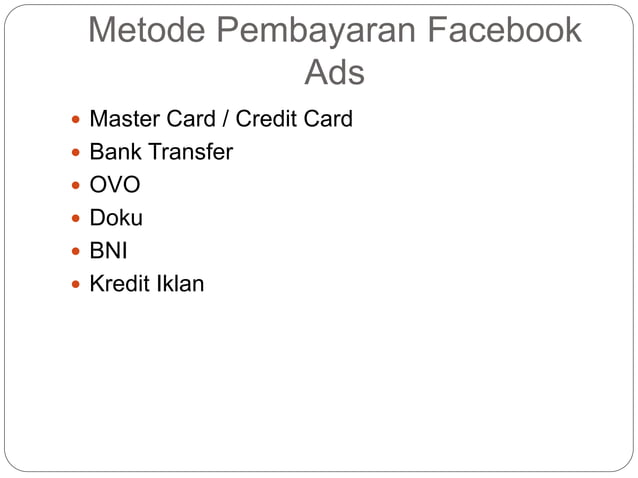 Seri belajar facebook ads - Belajar Facebook Ads | PPTX