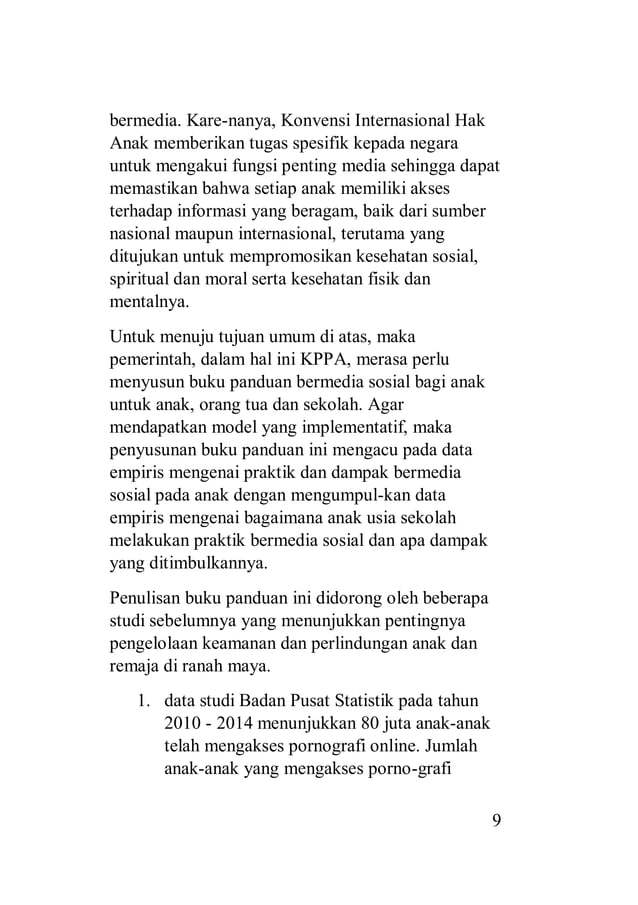 Seri buku literasi digital - kajian dampak media sosial bagi anak dan remaja - puskakom ui | PDF