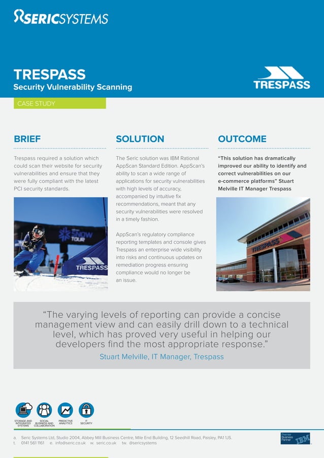 Seric case study Trespass Security Appscan | PDF | Free Download