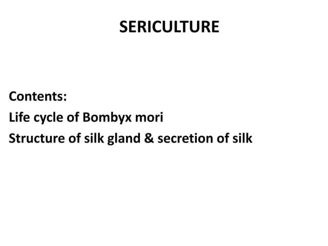 Sericulture | PPT
