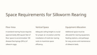 Sericulture- Rearing , mounting and harvesting.pptx