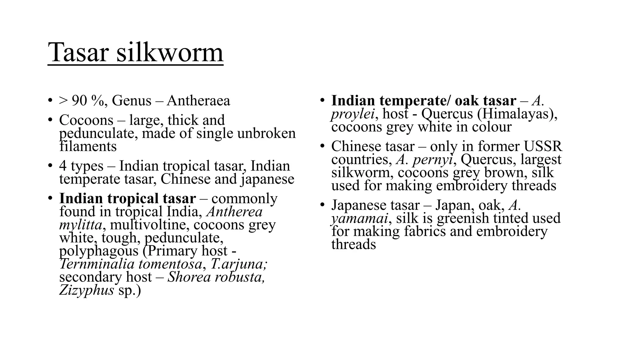 Sericulture notes culturing of different types of silkworm | PDF