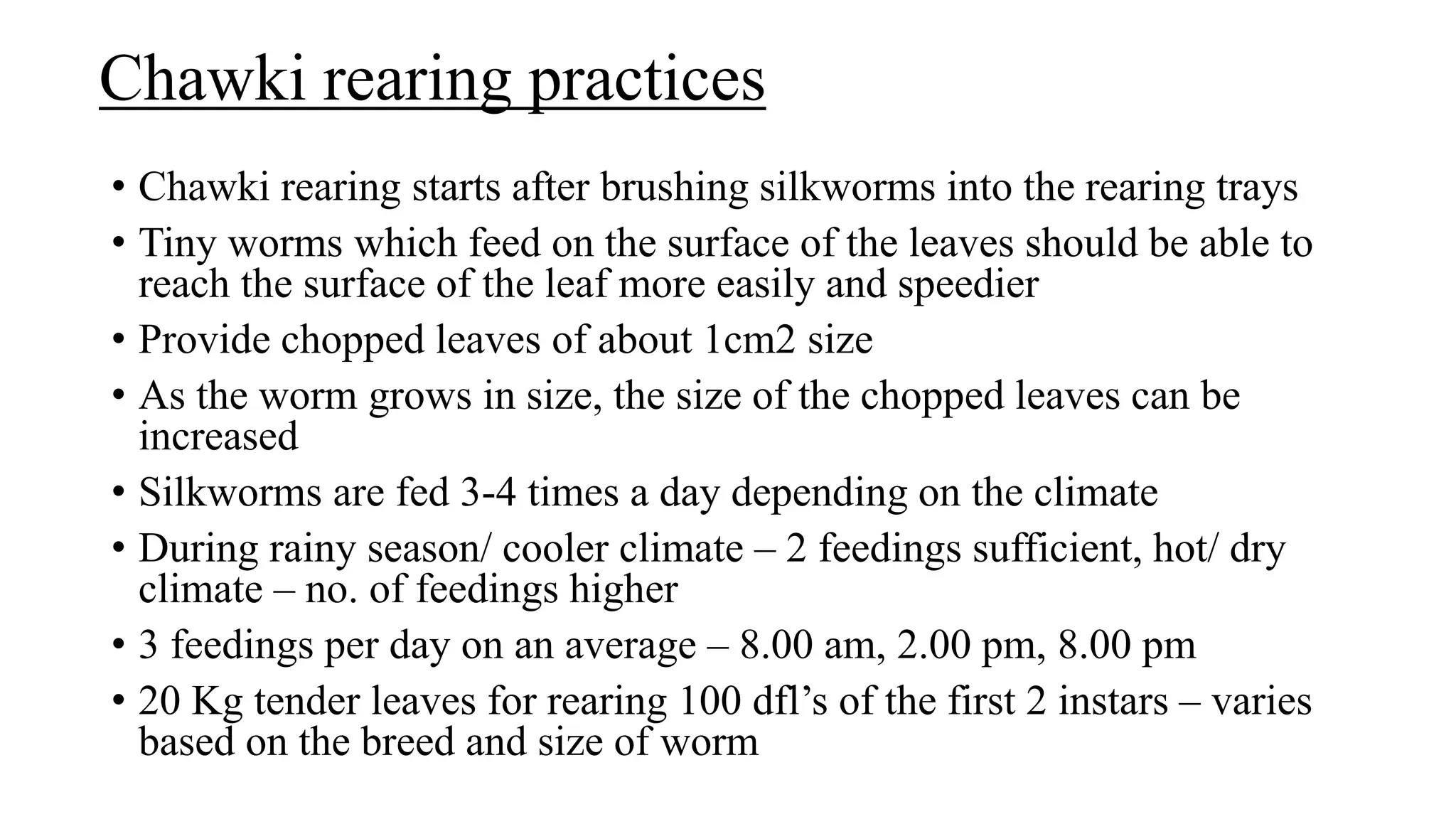 Sericulture notes culturing of different types of silkworm | PDF