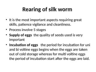 Silkworm rearing in Nepal & Importance of silkworm rearing | PPTX