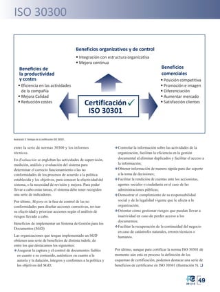 Serie de normas iso 30300 Los Beneficios de Integrar la Gestión ...