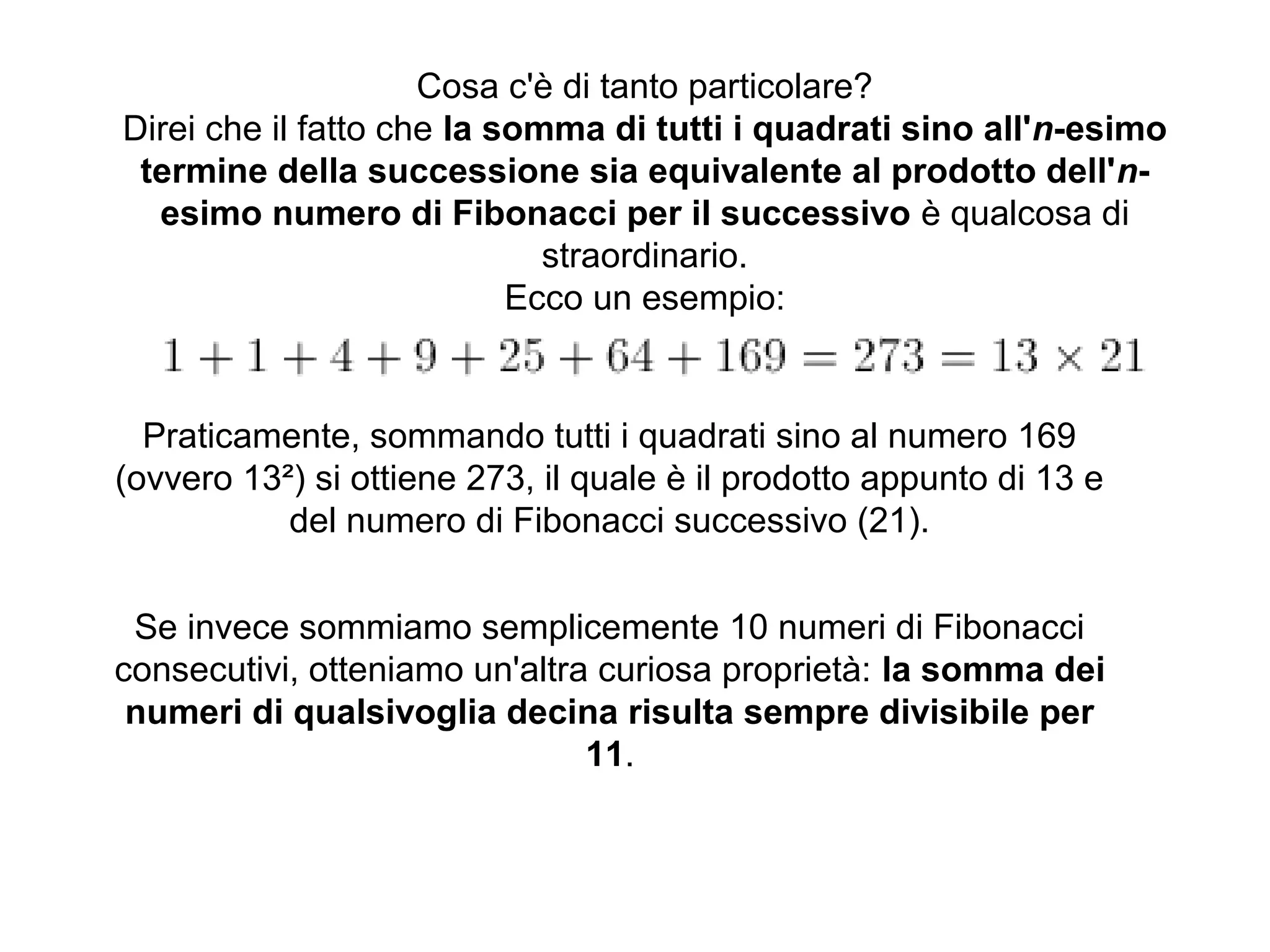 Serie di fibonacci | PPT
