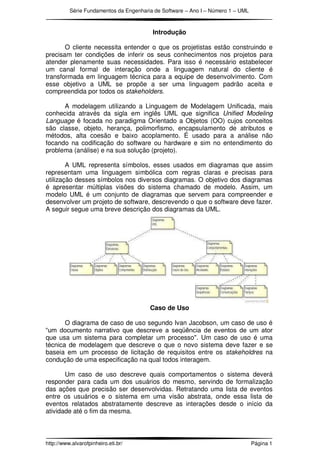 Linguagem de Modelagem Unificada (UML) | PDF