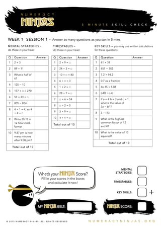 Series a-numeracy-ninjas-skill-book-1-session | PDF