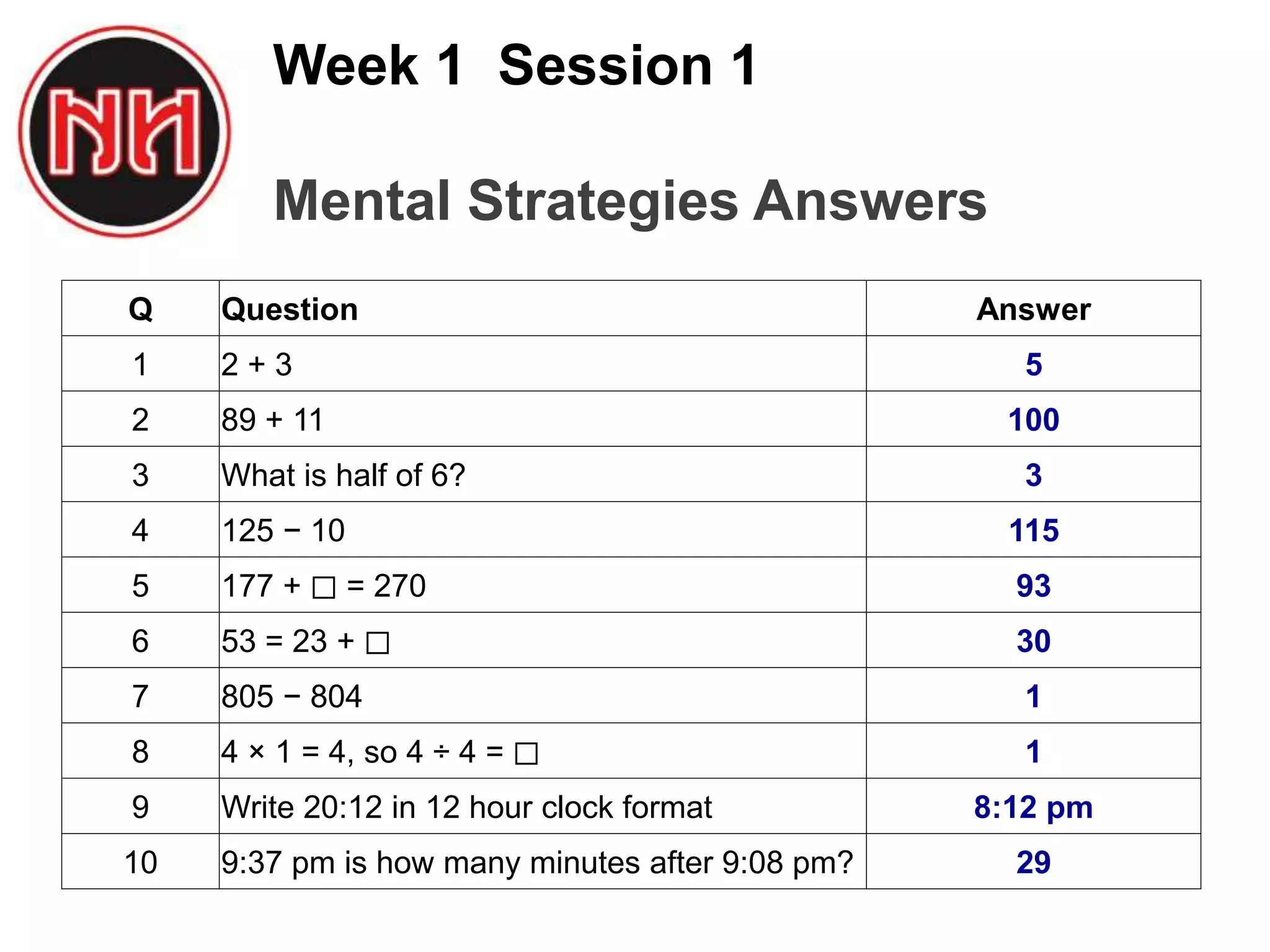 Series a-numeracy-ninjas-skill-book-answers-v5-apr-2016 | PPTX