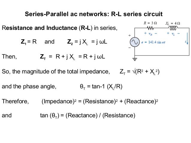 Series parallel ac rlc networks