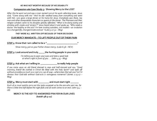 The Miracle of Mercy - Part 7 - My Ministry Of Mercy | DOCX