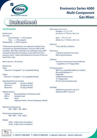 Series 4000 gas mixing datasheet | PDF