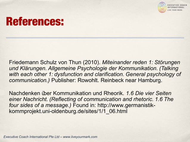 Series 4: 4 sides of a message - Model by Schulz von Thun | PPT