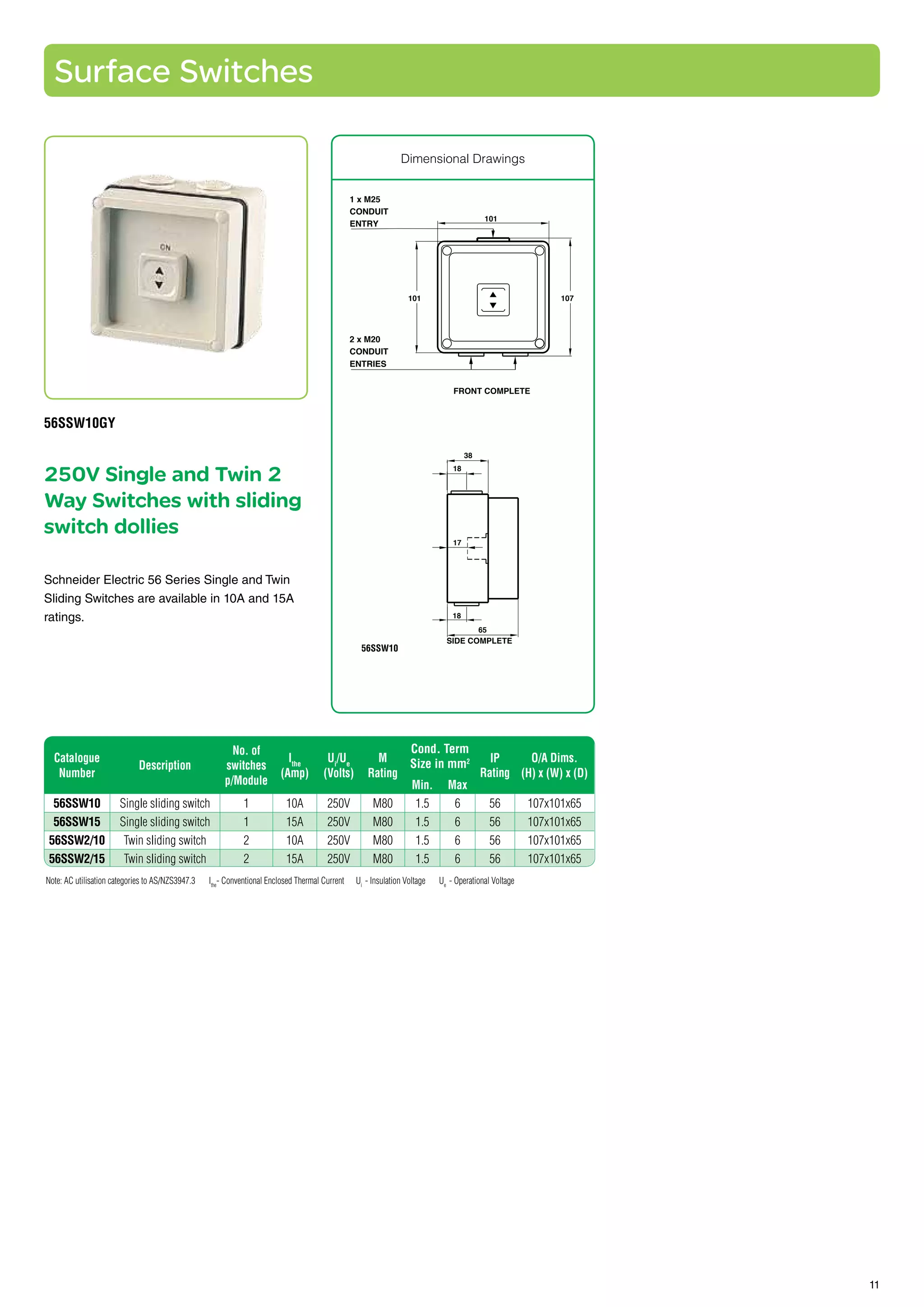 Series 56 industrial switches ip66 schneider clipsal | PDF