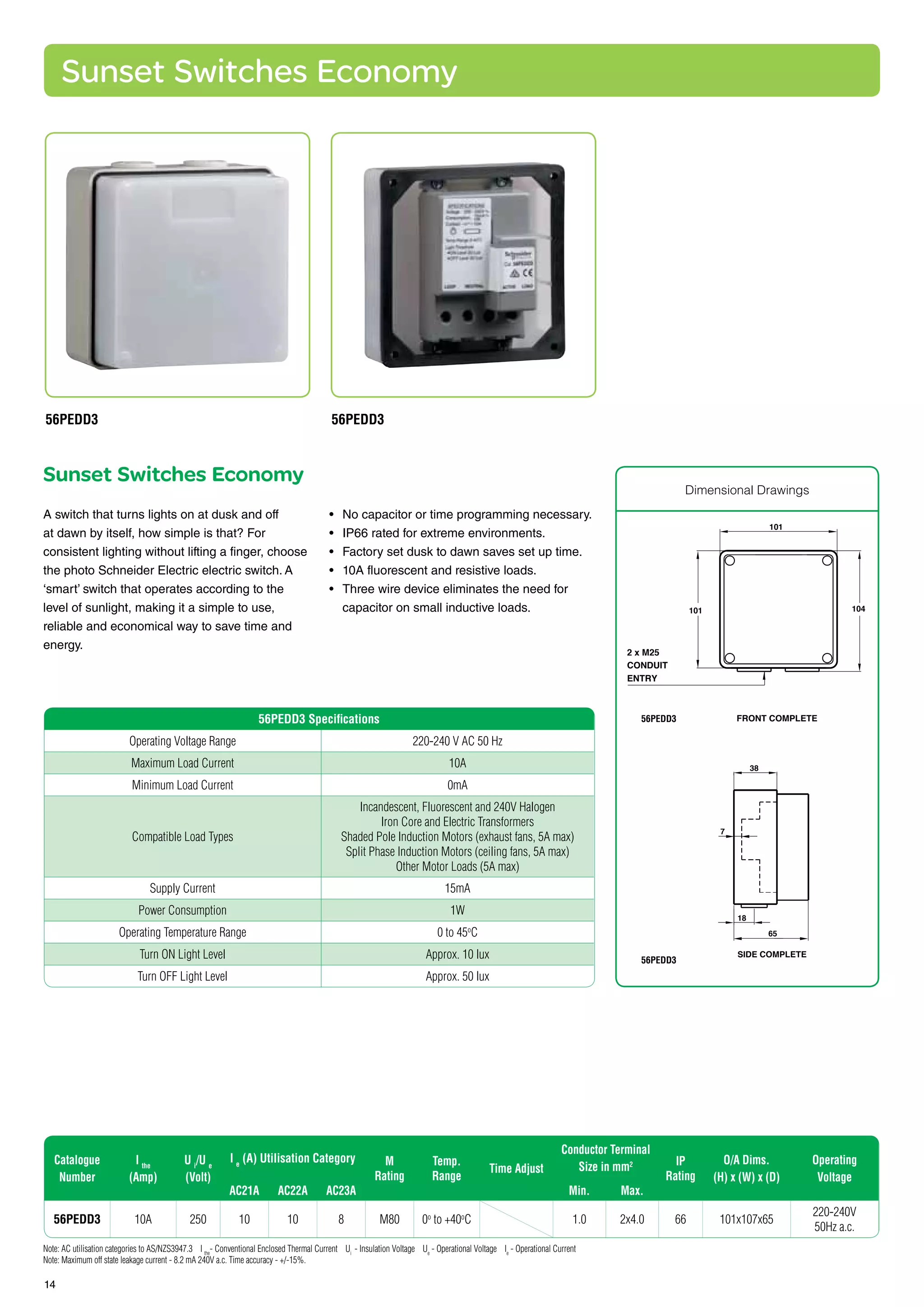 Series 56 industrial switches ip66 schneider clipsal | PDF