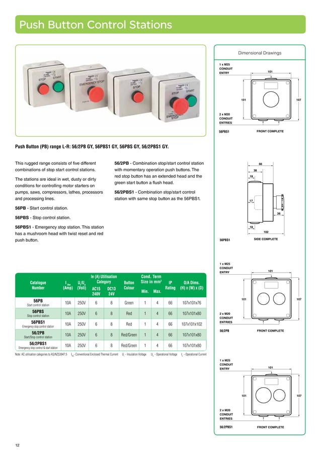 Series 56 industrial switches ip66 schneider clipsal | PDF