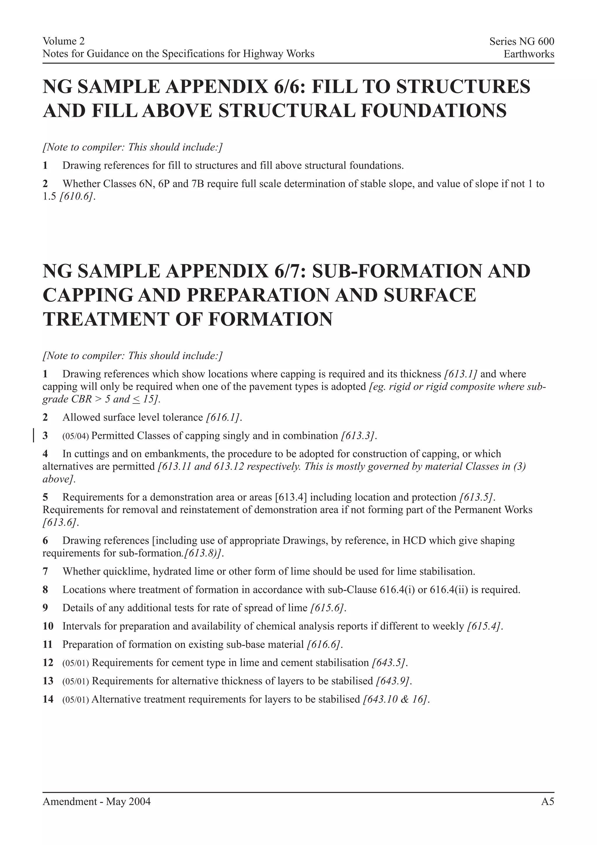 Series 600 specification for earthworks | PDF