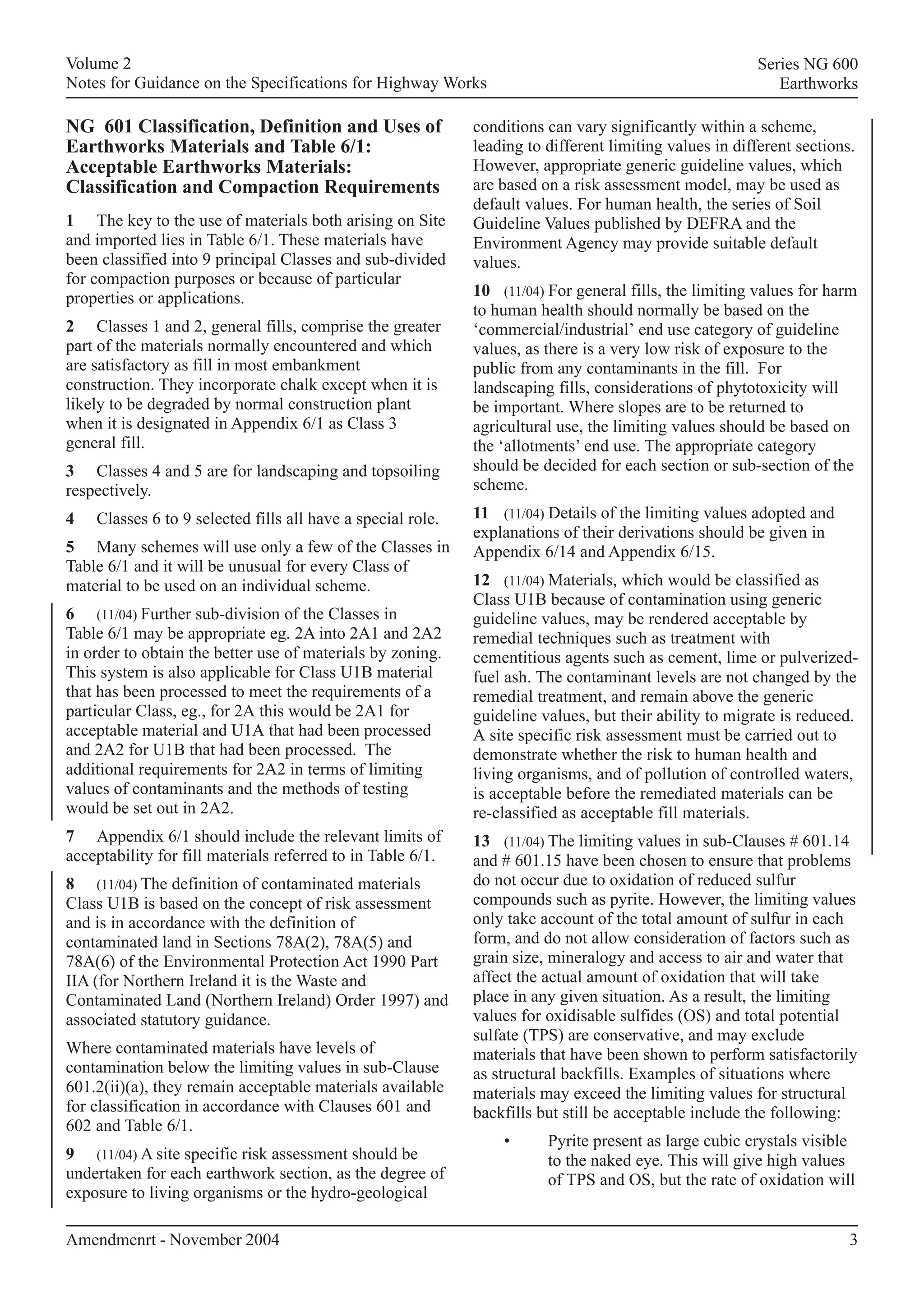 Series 600 specification for earthworks | PDF
