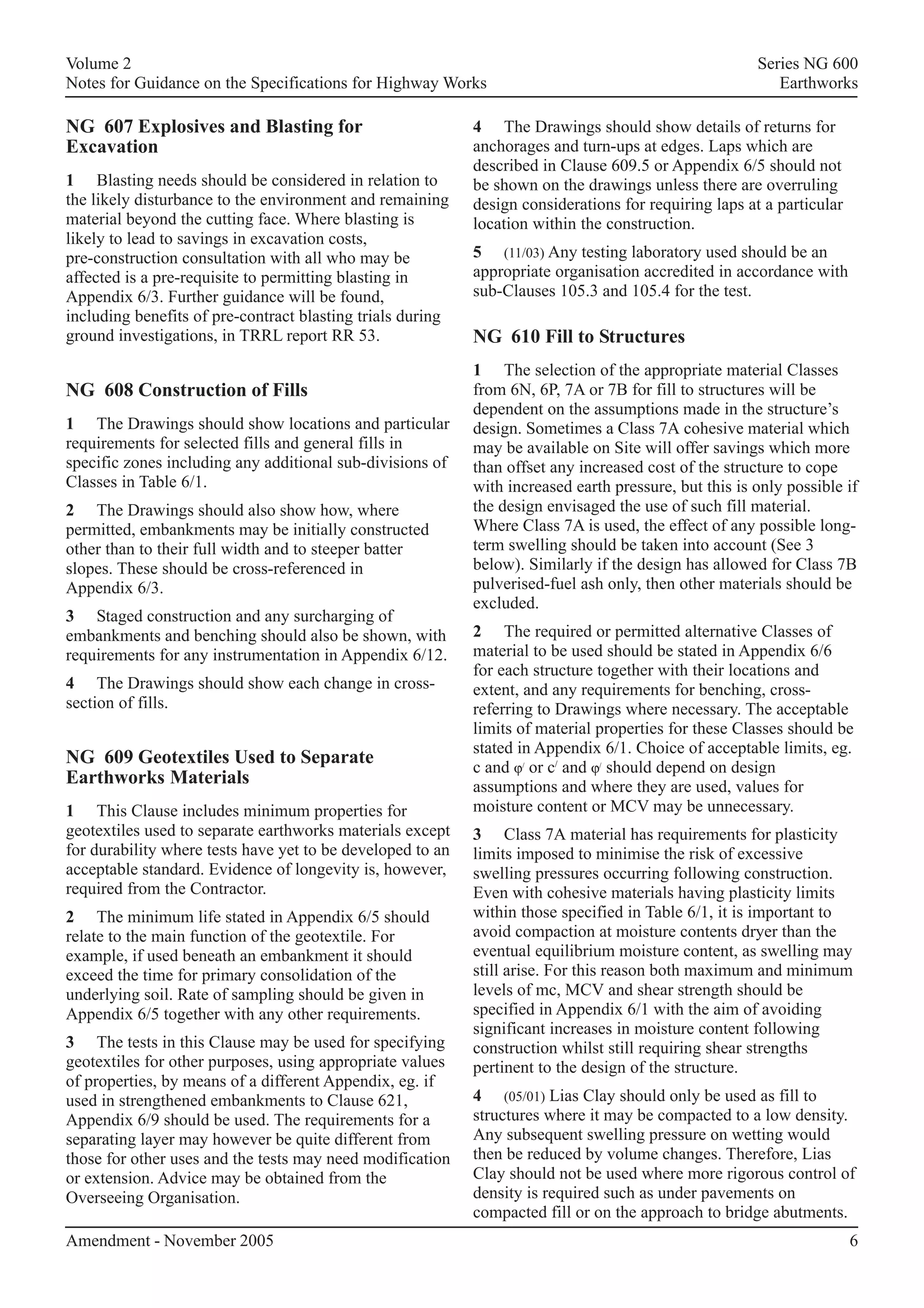 Series 600 specification for earthworks | PDF