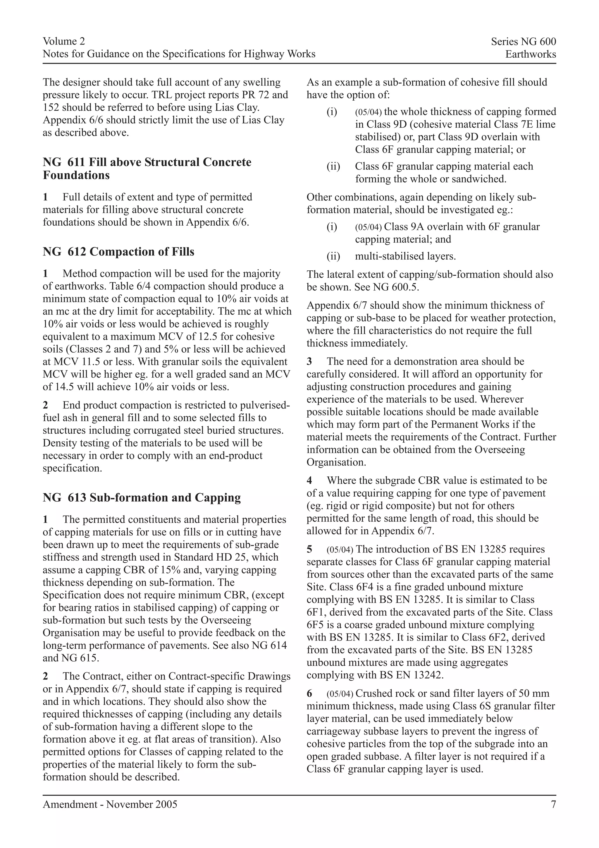 Series 600 specification for earthworks | PDF