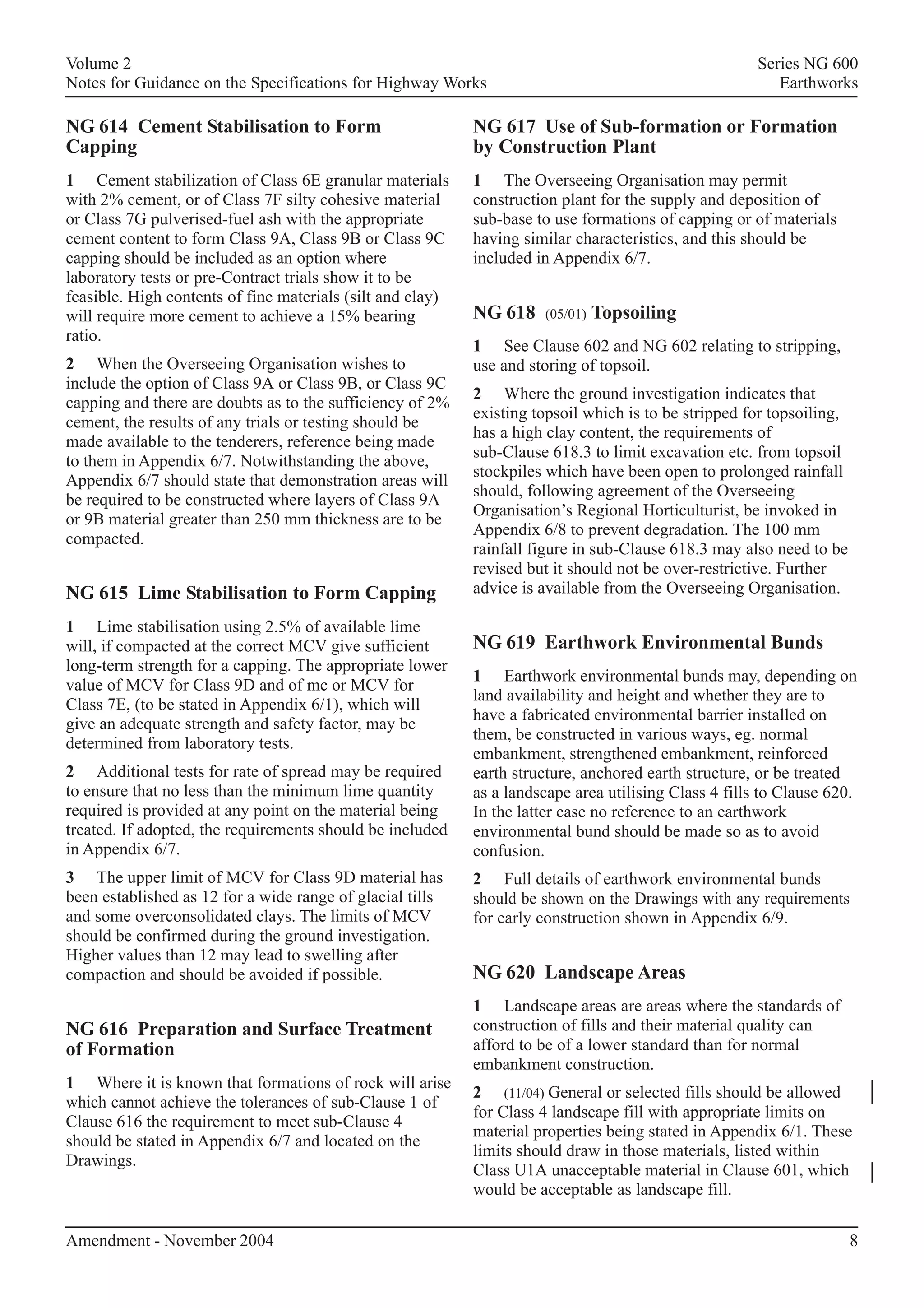 Series 600 specification for earthworks | PDF