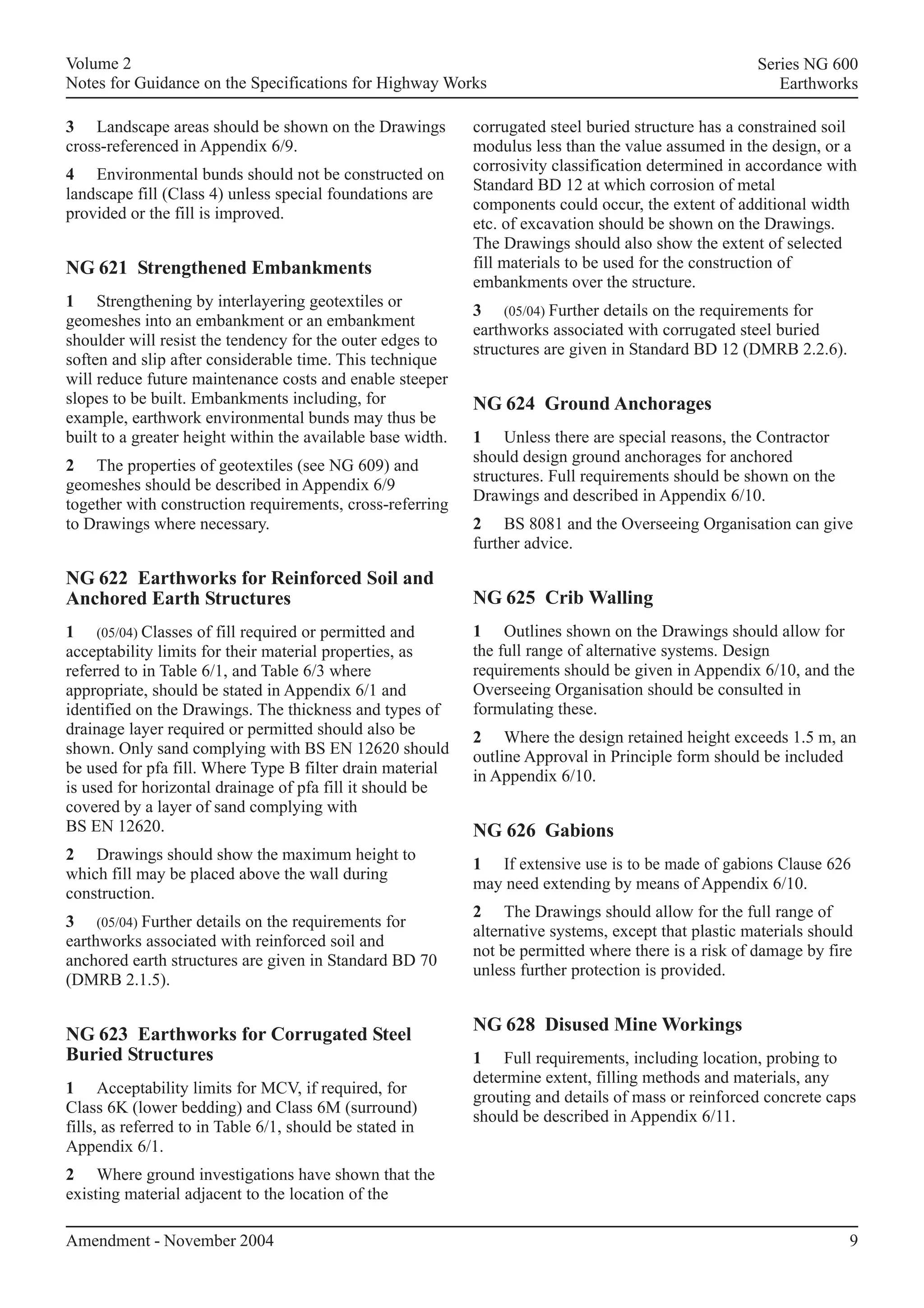 Series 600 specification for earthworks | PDF