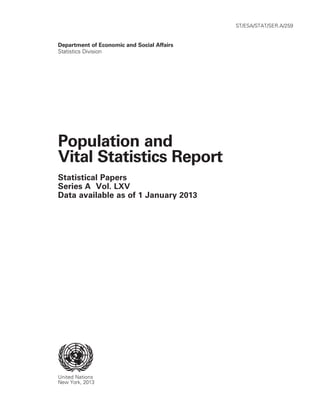 Population and Vital Statistics Report | PDF
