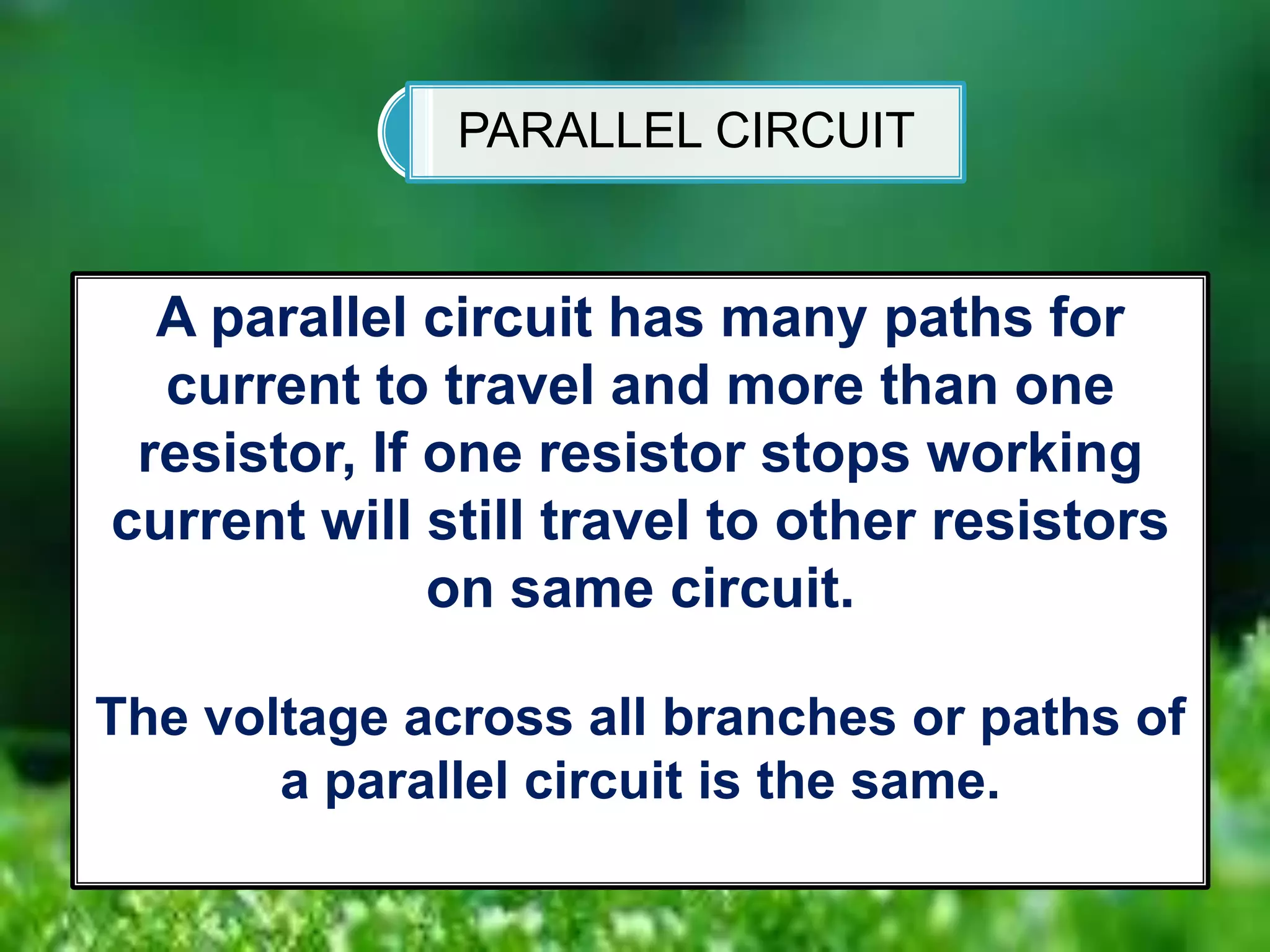 Series and parallel circuit | PPTX