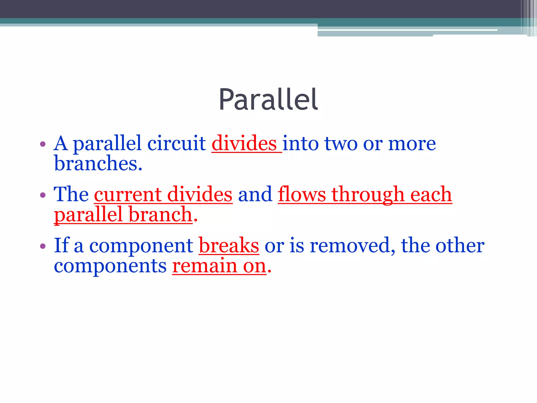 Series and parallel circuit | PPTX